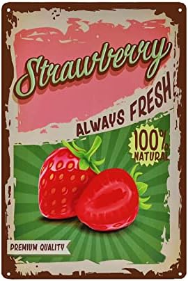 Amazon.com: SmartCows Vintage Retro 8x12 Sign Strawberry Berries Funny ...