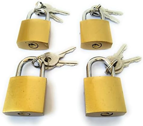 PUTHAK Mini Luggage Locks, Colorful Suitcase Padlocks with Keys (4 Pack ...