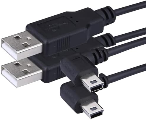 2 Pack Right Angle Mini USB Cable, tunghey Mini USB Charging Cable USB ...