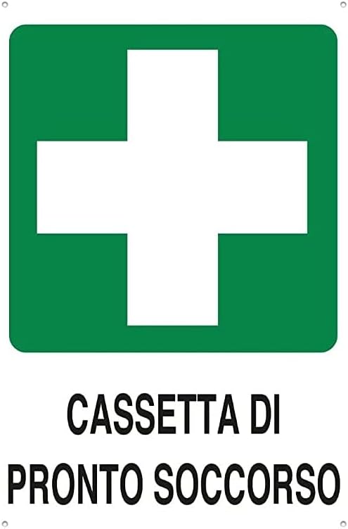 Cartello "Cassetta pronto soccorso” in alluminio made in Italy : Amazon ...