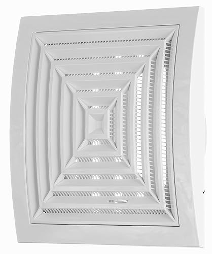 150mm | 6” White Plastic Ventilation Grille with Anti Insect Net ...