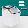 Amazon.com: Qiveno Large Flour Storage Container Bin 25Lb, 2Pack ...