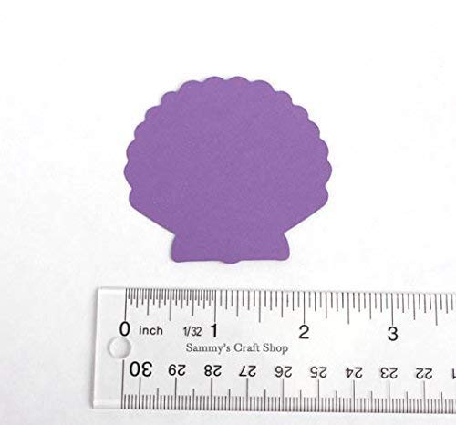 25 Sea Shell Die Cuts - Paper Shells in Mixed Purple Grey and Blue- Buy ...