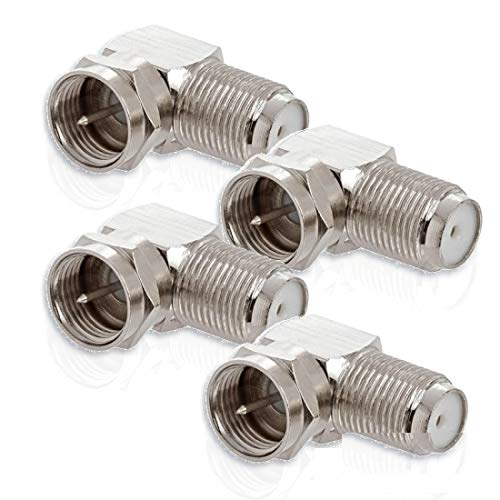 Amazon.com: PREMISA F-Type Right Angle Adapter 90° Female F to Male F ...