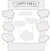 Amazon.com: 18pcs Blank Photo Booth Props Black Chalkboard Photo Booth ...