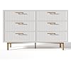 BTM Sideboard Cabinet for Living Room, White Chest of Drawers with 6 ...