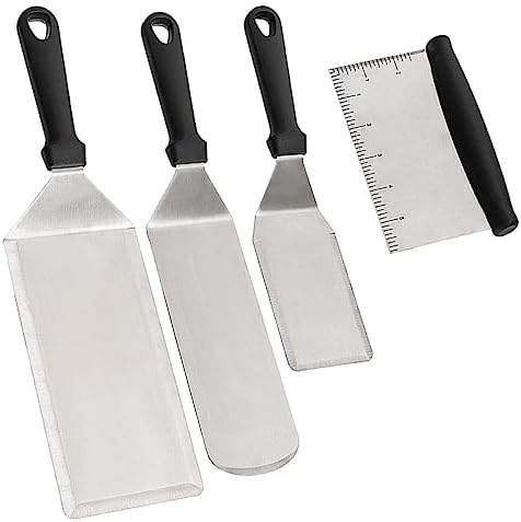 Griddle Sraper Flipper - 2 Metal Spatulas - Great for cast Iron Griddle ...