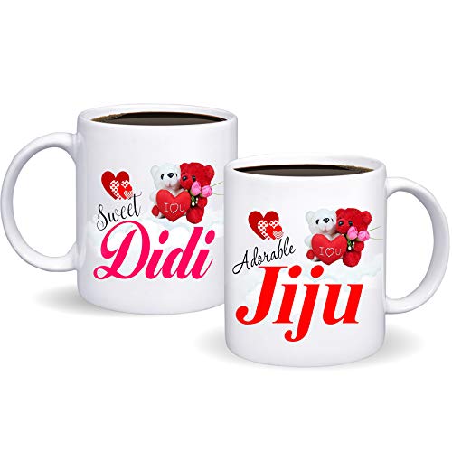 Buy Ridhi Sidhi Design Ceramic Coffee Mug - Set of 2, White, 330ml ...