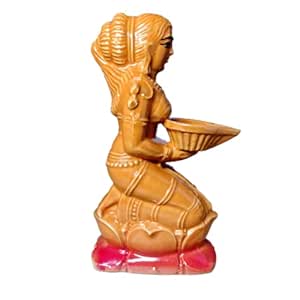 Buy B Things- Paavai Vilakku Statue in Ceramic for Home and Temple ...