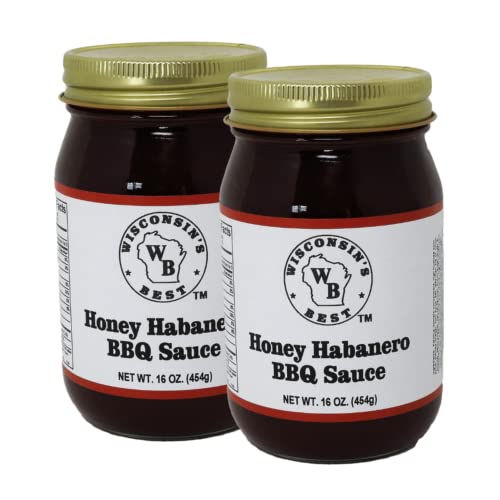 Wisconsin's Best - Salsa BBQ Habanero de Miel 16oz. (paquete de 2 ...