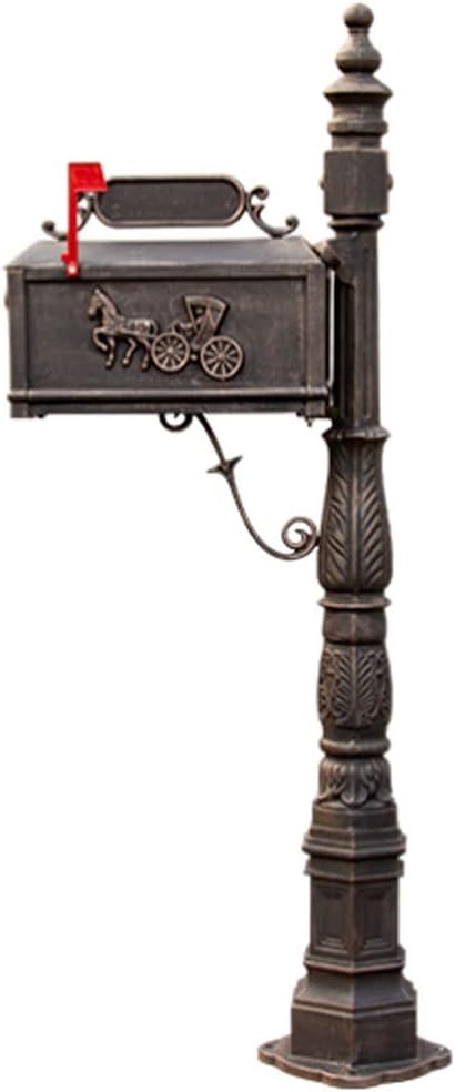 Amazon.com: Curbside Cast Aluminum Mailbox with Post Mailboxes for ...