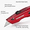 WORKPRO Premium Utility Knife, Retractable All Metal Heavy Duty Box ...