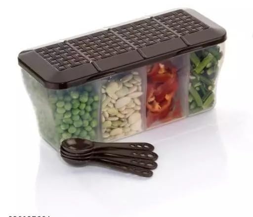 Buy MOHIJA Multipurpose Plastic 4 In 1 Masala Box for Kitchen ...
