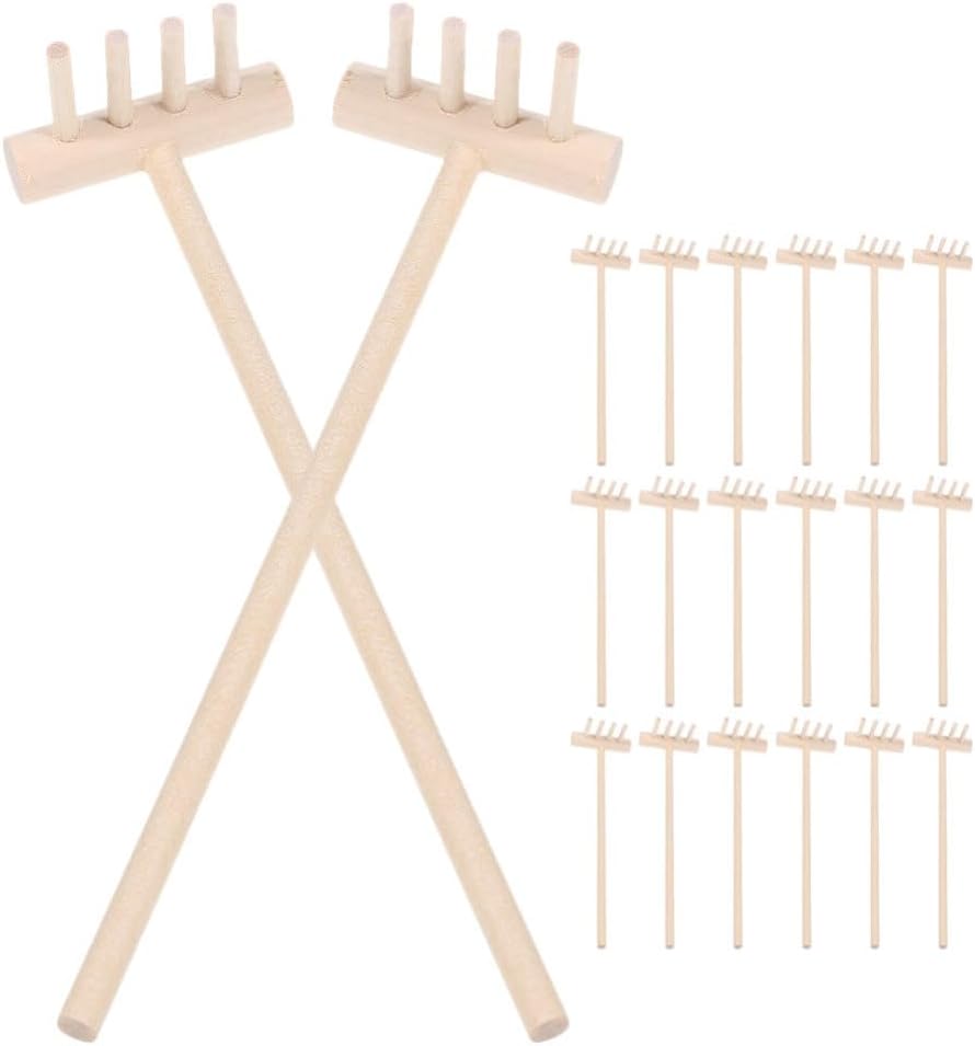 Amazon.com: TOPPERFUN 20Pcs Mini Zen Garden Rake Tools Bamboo Sand ...