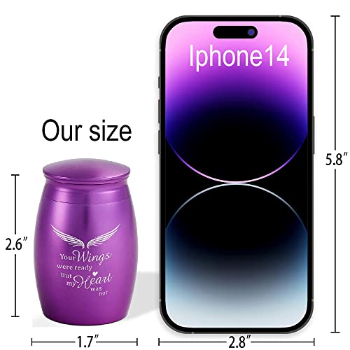 Small Sharing Urn - Mini Purple Urn for Human Ashes Set of 4 | 4 Pack ...