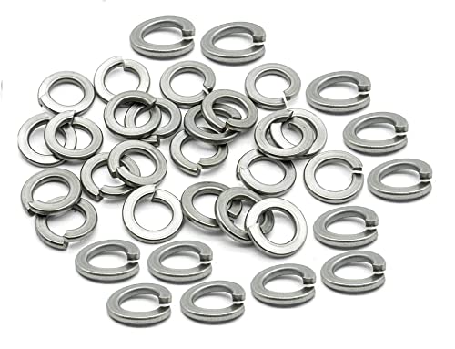 TERF M8 Rectangular Section Spring Washer M8 (8mm) Steel Split Lock Spring Washer – Pack of 100 ...