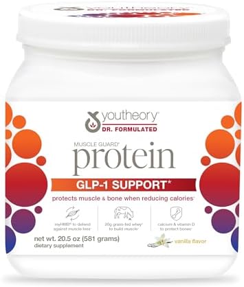 Amazon.com: Youtheory Muscle Guard Protein GLP-1 Support - Whey Protein ...