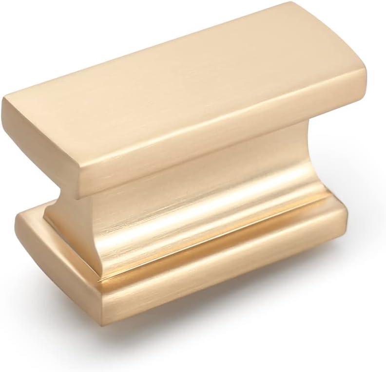 Amerdeco 10 Pack Gold Cabinet Knobs 1.46 Inch(37mm) Single Hole Cabinet ...