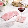 Amazon.com: Natural Rose Quartz Pink Coasters Set of 4 – Crystal Stone ...