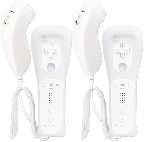2 Sets Remote Controller for Wii, TechKen Replacement Remote Built-in ...