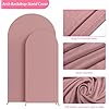 Amazon.com: Putros Wedding Arch Cover Set of 2 Light Dusty Rose Spandex Fitted Arch Cover for ...