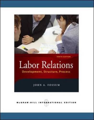Amazon.com: Labor Relations: 9780071263481: John A. Fossum: Books