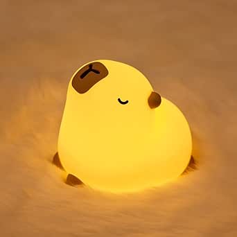 Amazon.com: Kibbidea Cute Capybara Night Light, Touch Control Squishy ...