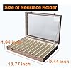 Amazon.com: MIOINEY Glass Lid Necklace Organizer Box Transparent ...