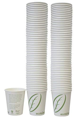 Ecotainer - Compostable Disposable Cold Cups, 100 Count (12 Ounce ...