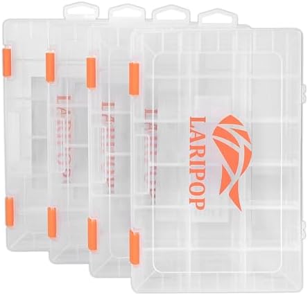 Amazon.com: LARIPOP Tackle Boxes, Fishing Plastic Box, Transparent ...