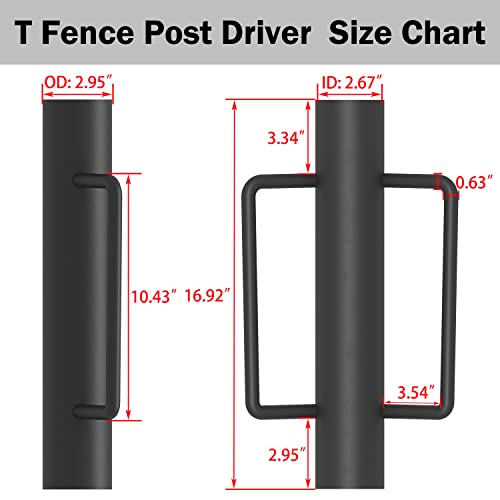 Snapklik.com : 12LB Fence Post Driver/Rammer, Heavy Duty Hand Metal ...