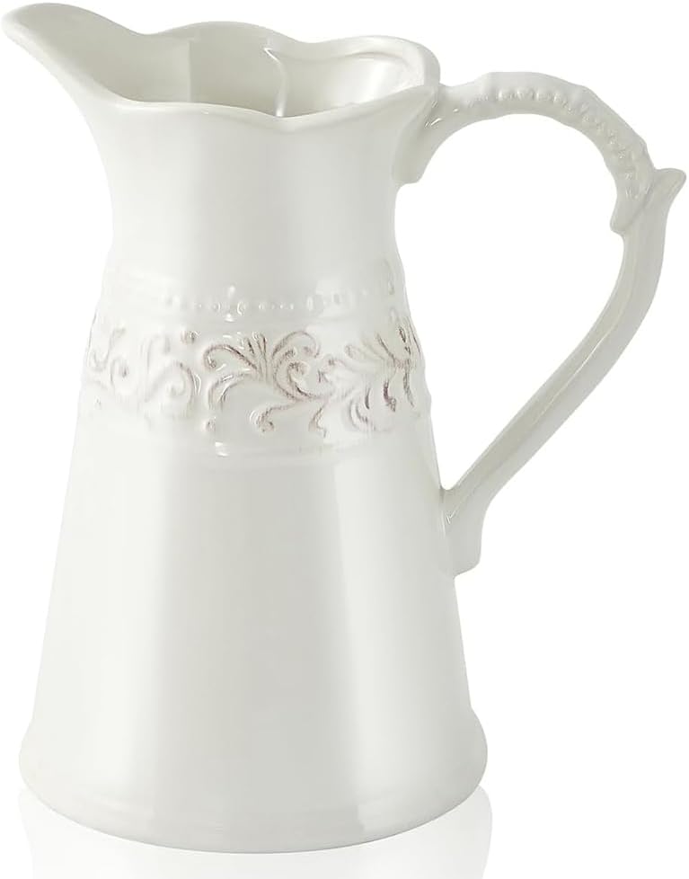 Amazon.com: Centromio Pitcher Vase Farmhouse Vase Pitcher Vases for ...