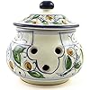Amazon.com: Hand Painted Italian Ceramic Garlic Jar Venezia - Handmade ...