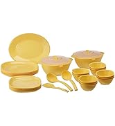 Signoraware Plastic Dinner Set, 46-Pieces, Maroon : Amazon.in: Home ...
