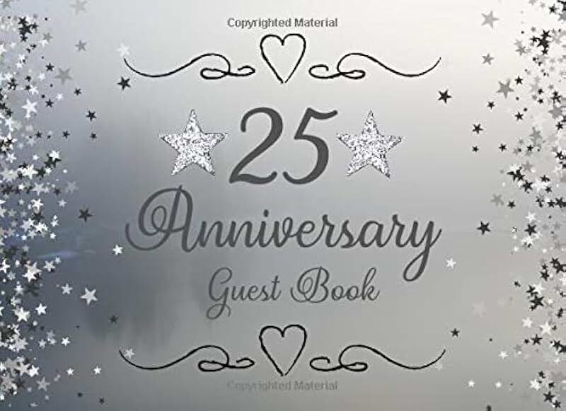 Amazon.com: 25th anniversary guest book