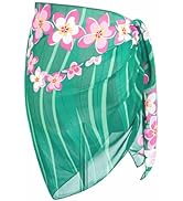 MissShorthair Womens Chiffon Beach Pareos Sarong Sheer Swimsuit Cover ...