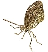 Amazon.com: Tricune Gold Butterfly Sculpture - Solid Metal Insect ...
