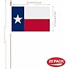 Amazon.com : LUSEOAN 20 Pack US Texas Mini Stick Flags State of Texas ...