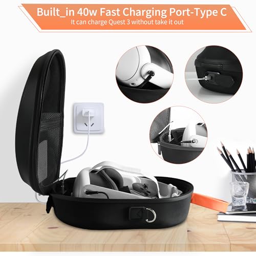 RCGEEK HiBloks Carrying Case with Magnetic Charging Port for Meta Quest ...