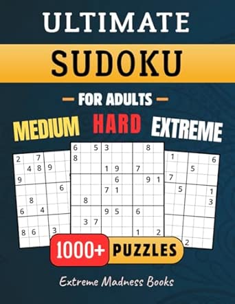 Amazon.com: Ultimate 1000+ Sudoku Puzzles for Adults: Large Print ...