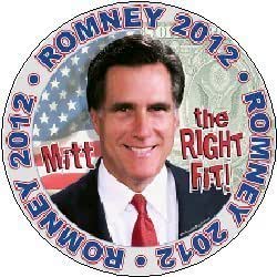 Amazon.com: MITT THE RIGHT FIT - ROMNEY 2012 Political Pinback Button 1 ...