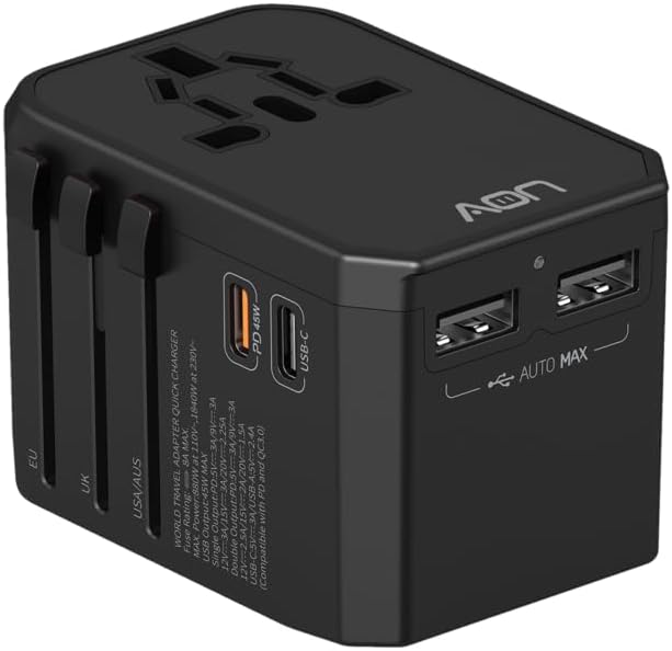 Amazon.com: Universal Travel Adapter - Charge 6 Devices Simultaneously ...