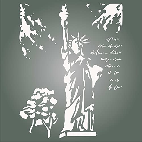 Statue of Liberty Stencil, 21.5 x 26.5 cm (M) – Scenery Mask Backdrop ...