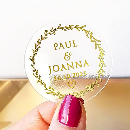 Stickers for wedding favours, Wedding labels personalised, Personalised ...