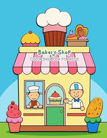 Amazon.com: Bakery Shop Coloring Book: Fun and relaxing illustrations ...
