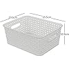 Amazon.com: Bringer White Plastic Weave Storage Baskets, 6-Pack, F ...