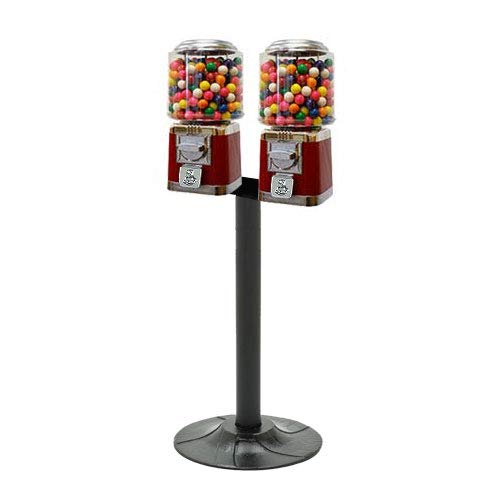 Amazon.com: Red & Chrome Metal Classic Double Head Candy Gumball ...