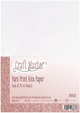 Craft Master Pure Print Rice Paper (20 Sheets) : Amazon.co.uk: Home ...