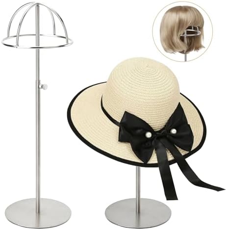 Amazon.com: uxcell Metal Hat Display Stand 2 Pack Adjustable Tabletop ...
