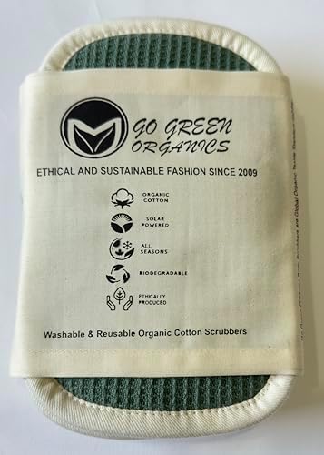 Amazon.com: Organic Cotton Reusable Long Lasting Sponge Scrubber - Pack ...